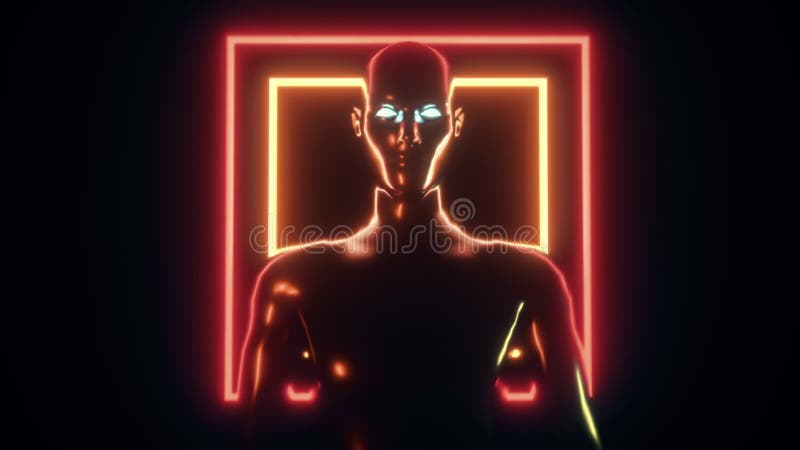 4K Stylized Artificial Intelligence. 3D CGI Animation Stock Video ...