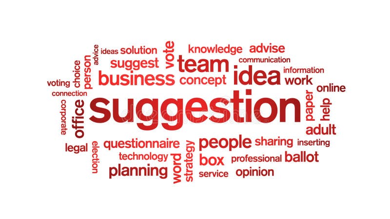 4k Suggestion Animated Tag Word Cloud,Text Design Animation. Stock ...