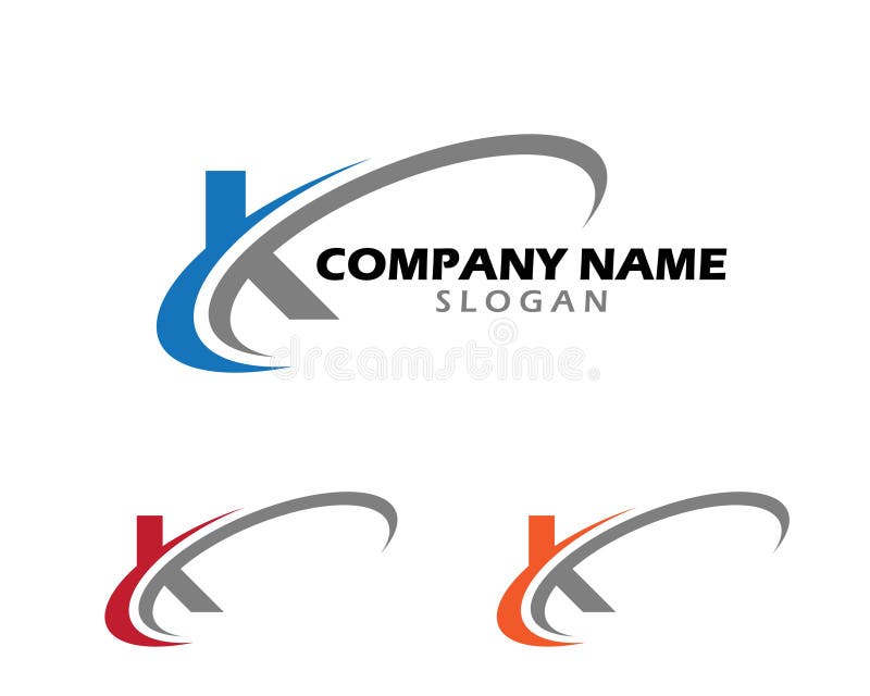 K swoosh logo 2 template stock vector. Illustration of creative - 302249846