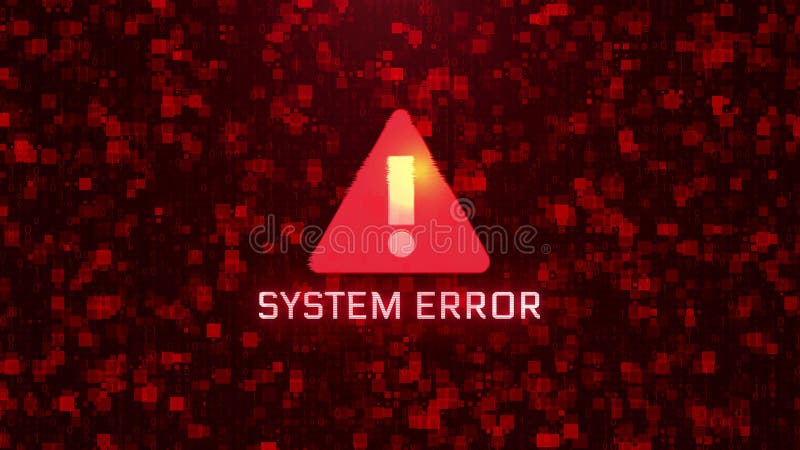 4K System Failure Message Flashing on Screen Loop Animation. Hacking Attack Stock Footage ...