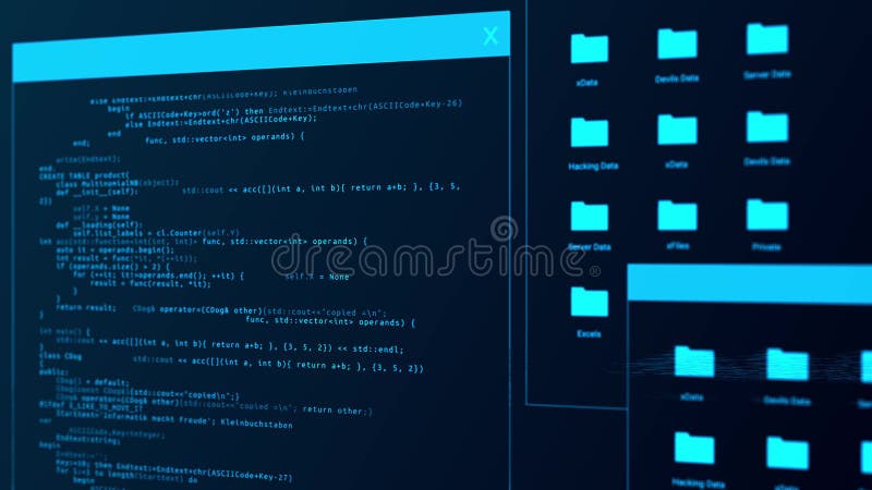 Data Breach Warning Alert Error Message Flashing On Screen Computer System Crash Stock Video