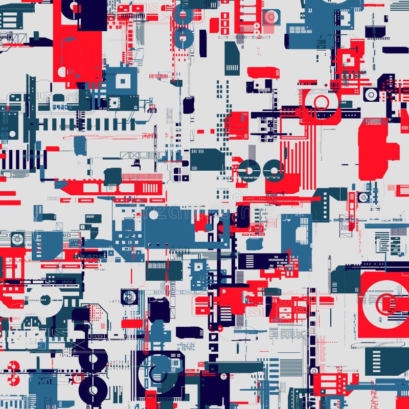 Tech City Color Displacement Map Texture for 3d Modelling Stock ...