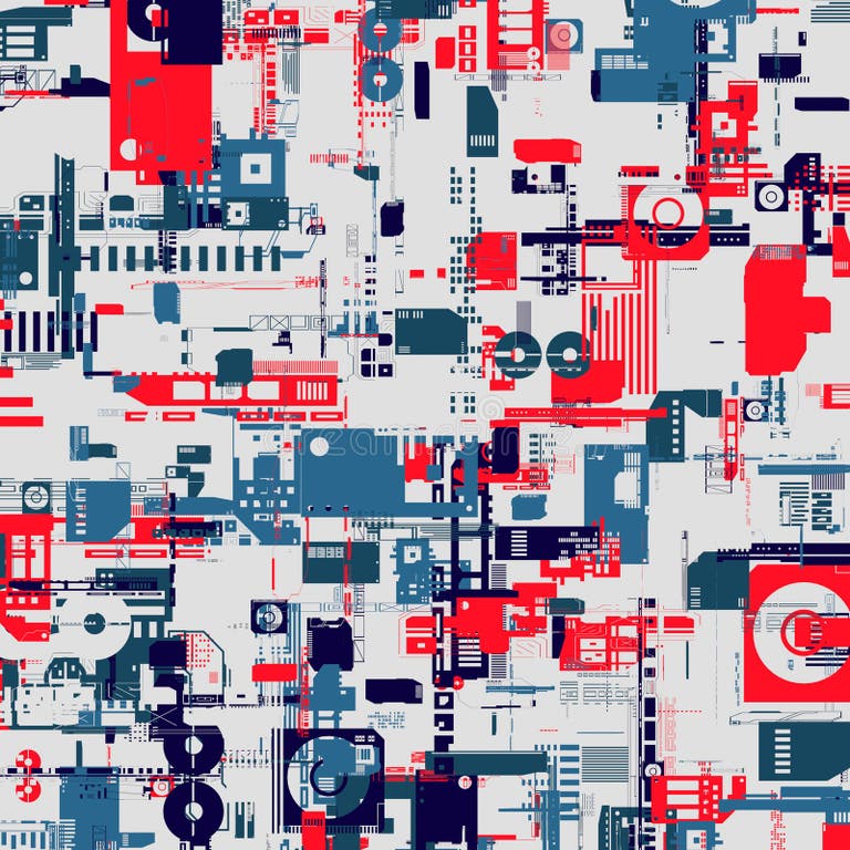 Tech City Color Displacement Map Texture for 3d Modelling Stock ...