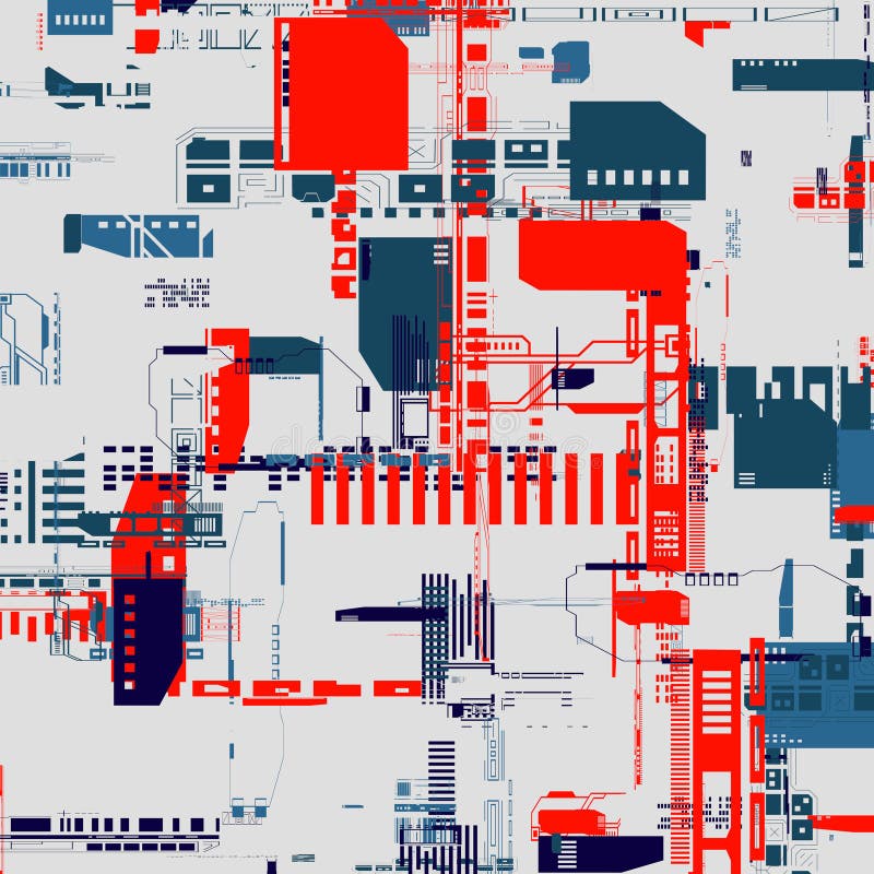 Tech City Color Displacement Map Texture for 3d Modelling Stock ...
