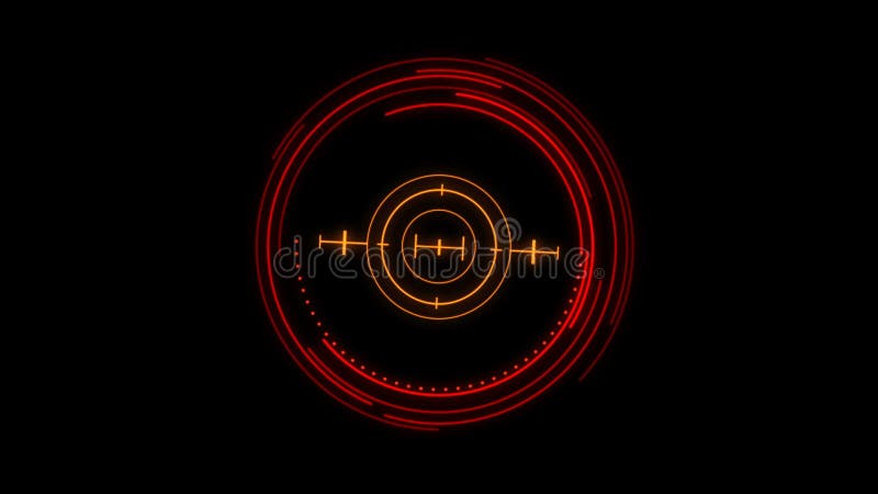 4k Tech Hud Target Display Computer Data.Target Scanner Radar Rotation ...
