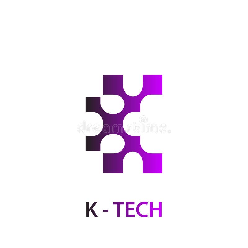 K tech logo stock vector. Illustration of initial, internet - 187558199