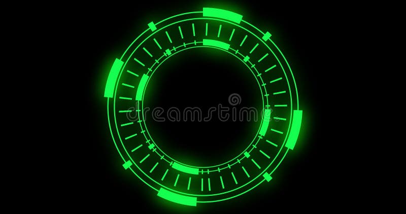 4K Technological Animation of Hud Radial Circular Progress in an Alpha ...