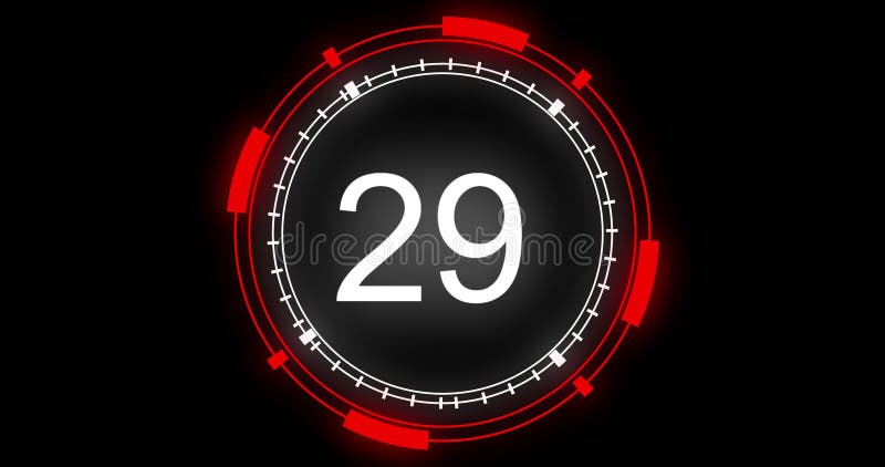 4K Technological Animation of Hud Radial Circular Progress in an Alpha ...