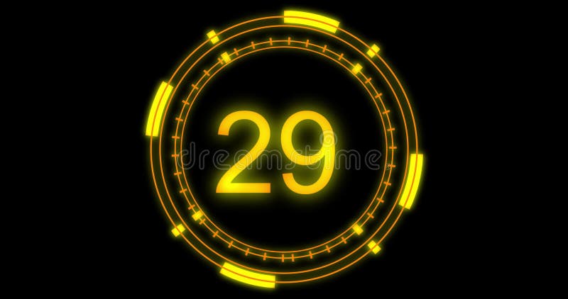 4K Technological Animation of Hud Radial Circular Progress in an Alpha ...