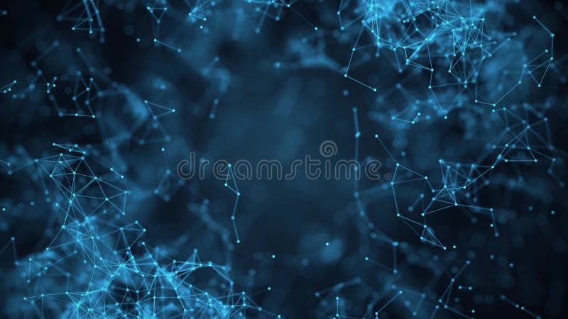 4K Technology Network Loop Background. Digital Nodes and Connection Path Data Tunnel Stock Video ...