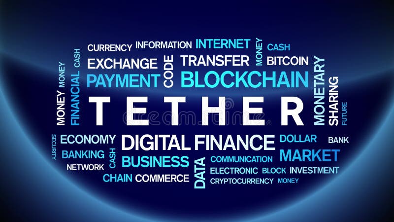 4k USDT Animated Tag Word Cloud,Tether Text Kinetic Typography Seamless ...