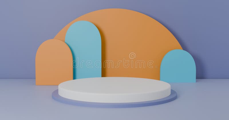 4k Three-dimensional Product Display Space Using Peru, Sky Blue and ...