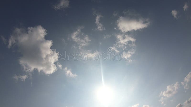 4K Time Lapse of Sun Shining and Moving Clouds Stock Video - Video of ...