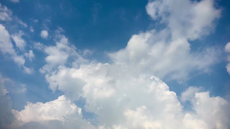 4K Time Lapse White Clouds Blue Sky Background Stock Footage - Video of ...