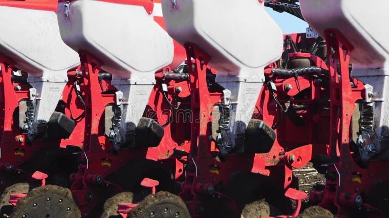 4K. Tractor with a Sowing Complex Works in the Field Stock Video ...