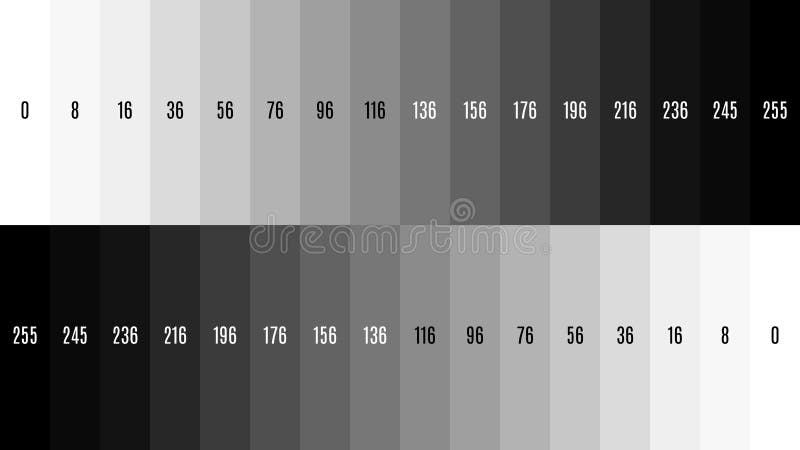 8K 7680x4320 TV Black and White Gradient Television Test Pattern To ...