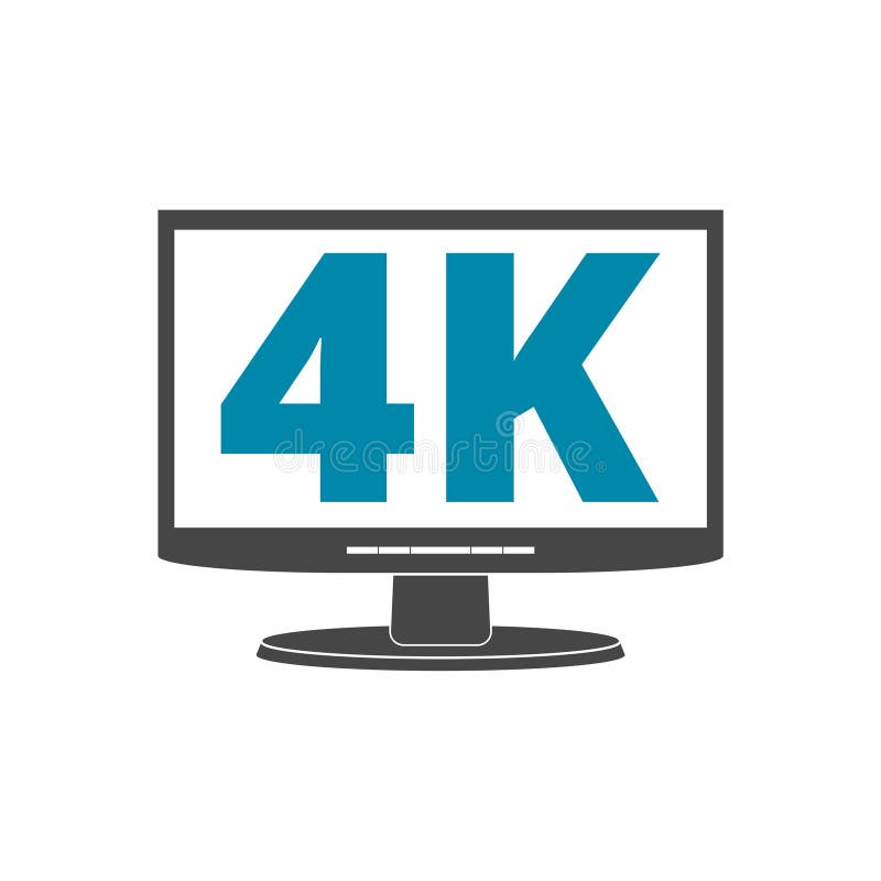 4K Tv Icon, Ultra HD 4K Icon Stock Vector - Illustration of digital ...