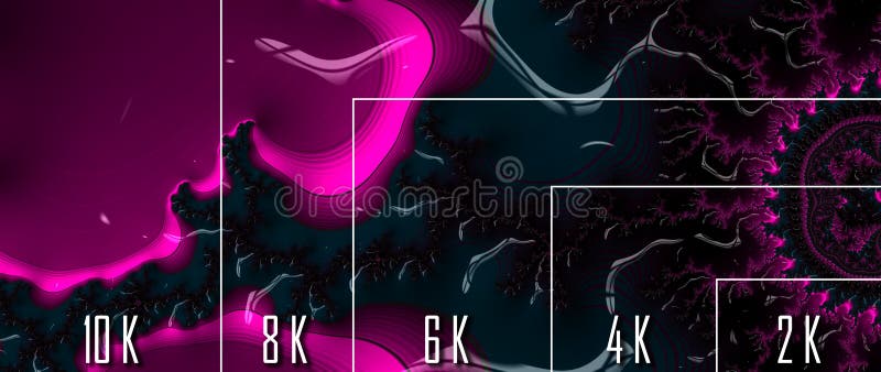 10K/ 8K/ 6K / 4K / 2K Tv Resolution Display with Comparison of ...