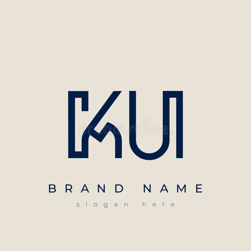 KU Alphabet Letter Icon Logo Stock Vector - Illustration of font ...