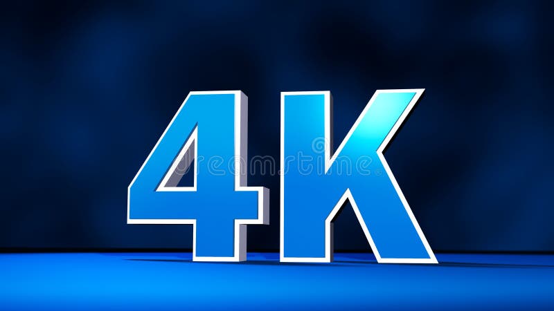 4K UHD Resolution Three-dimensional Text Stock Illustration ...