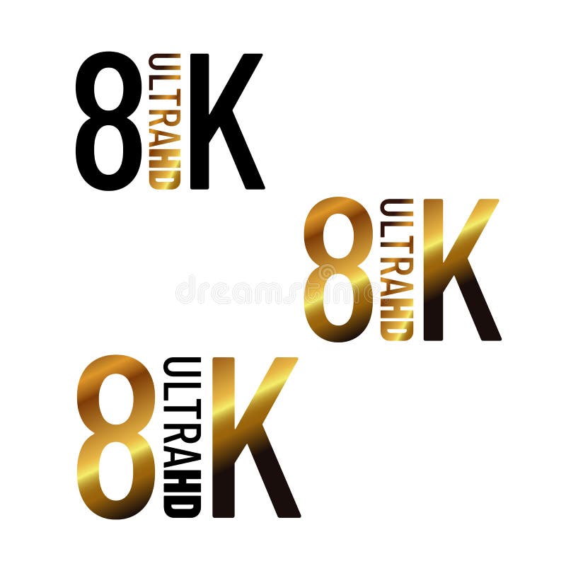8K Ultra HD Logo Symbol 8K UHD Sign Mark Ultra High Definition ...