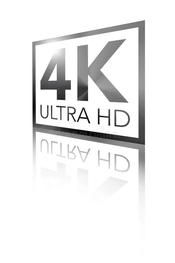 4K Ultra HD Logo 4K UHD Sign Mark Ultra High Definition Resolution ...