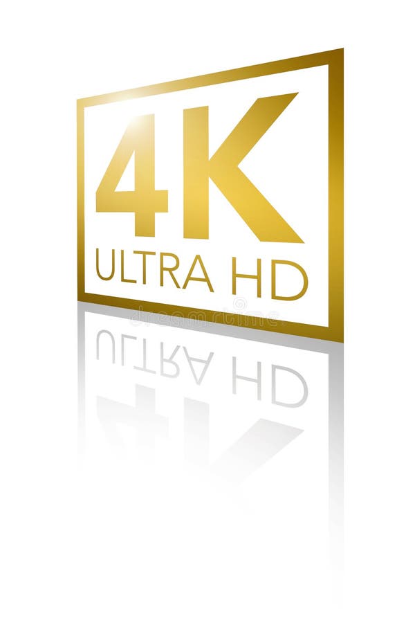 Golden 8K, 4K, 5k Ultra HD Video Resolution Icon Logo High Definition ...
