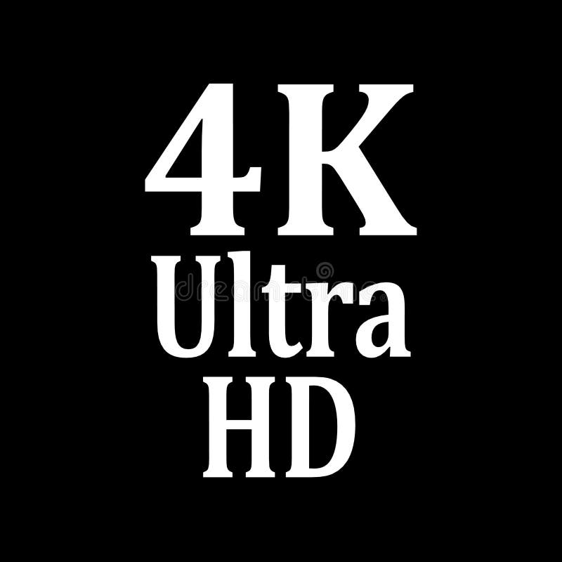 Ultra HD 4K icon stock illustration. Illustration of resolution - 39091937