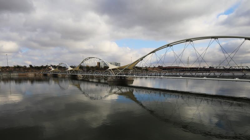 4K UltraHD Timelapse of Bridge Over the Salt River in Tempe, Arizona ...