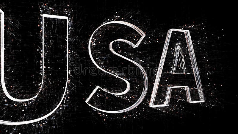 4k Usa Wordmatrix Binary Computer Code Text Design Particle Animation
