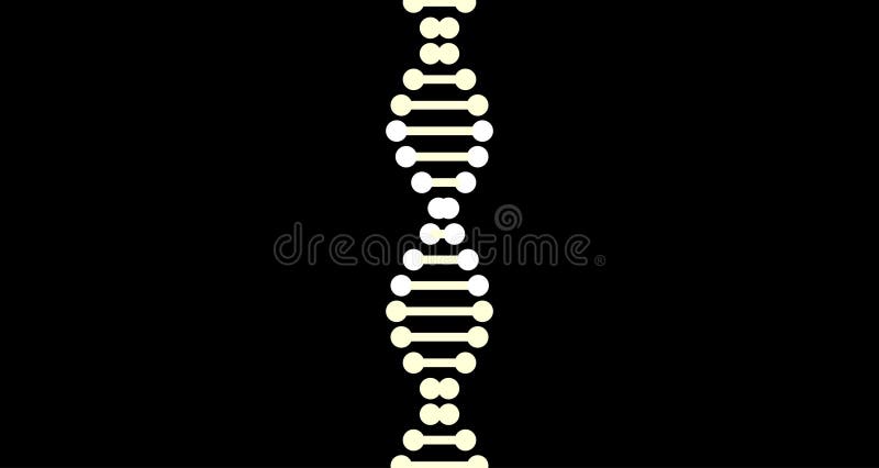 4k DNA Genetic Code on Double Helix Rendered Animation Video Zoom on ...