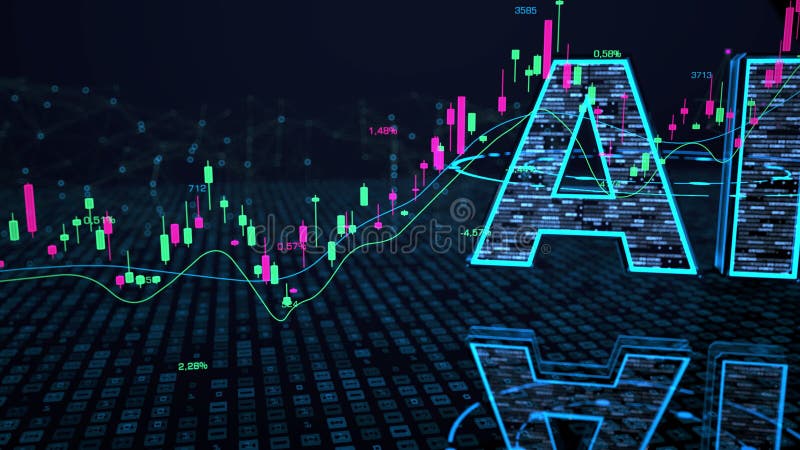 4k Video AI Stock Candlestick-Chart. Prores 4444 Stock Video - Video of ...