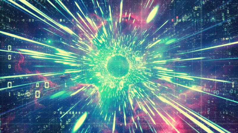 4k Video Animation of Abstract Energy Tunnel with Beautiful Lighting in ...