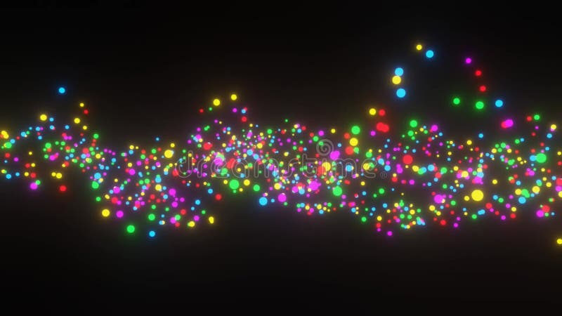 4K Video Animation of Colorful Neon Lighting Balls Bouncing Effect ...