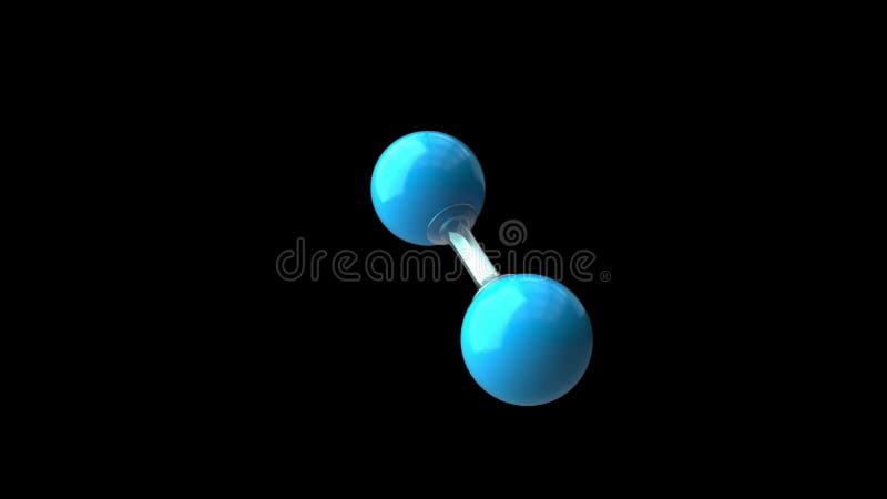 4k Video H2 Hydrogen Molecules, Transparent Background, Alpha Channel ...