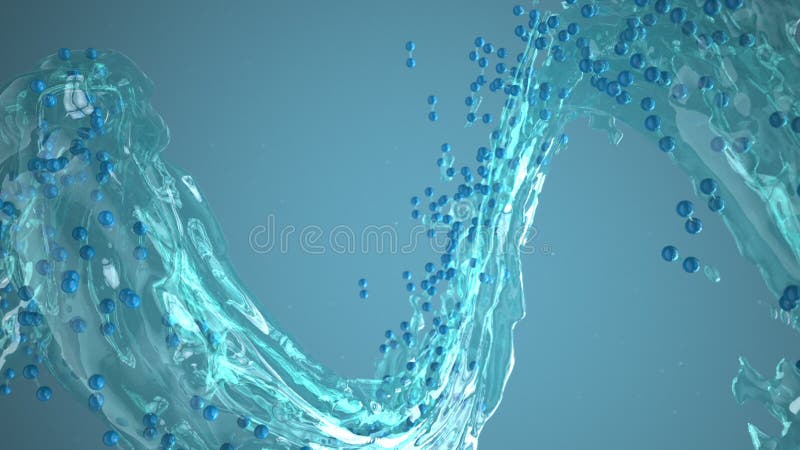4k Video Hydrogen Molecules Liquid. ProRes 4444 Stock Footage - Video ...