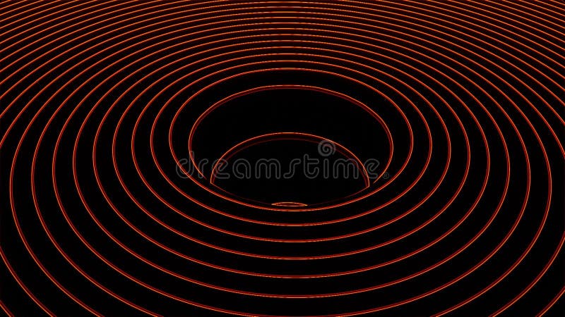 4K Video Illusion Animation of Falling in the Center of Circle Black ...