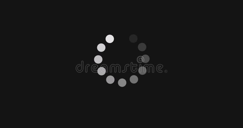 4K Video. Loading Circle Bar on Black Screen Stock Video - Video of ...