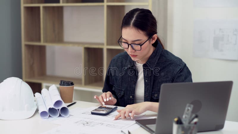 Drawing of Building Plan with CAD Software on Computer Stock Footage ...