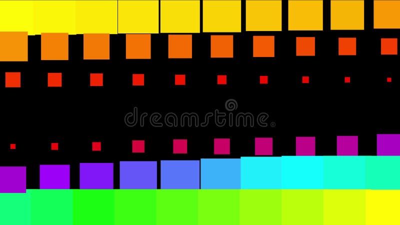 4k Vj Square Neon Light Array Matrix Background&cube Big Data Database ...