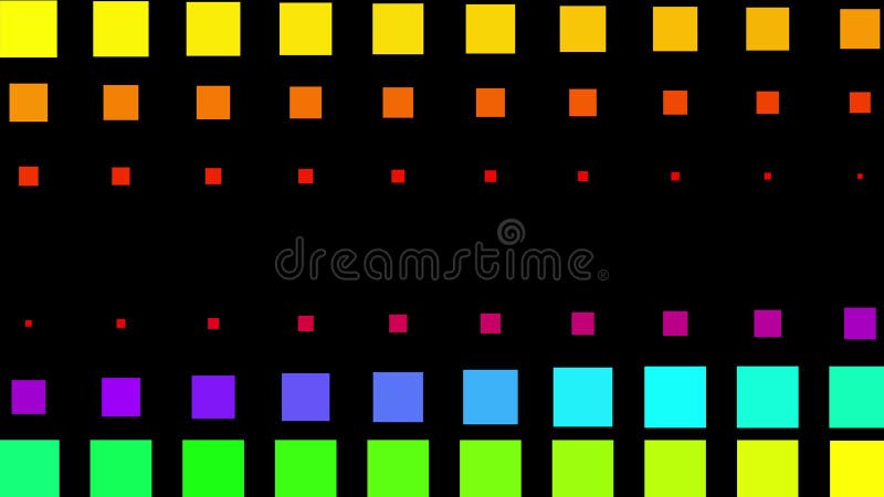 4k Vj Square Neon Light Array Matrix Background&cube Big Data Database ...