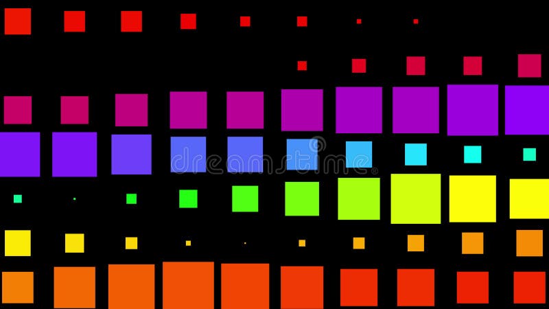 4k Vj Square Neon Light Array Matrix Background&cube Big Data Database ...