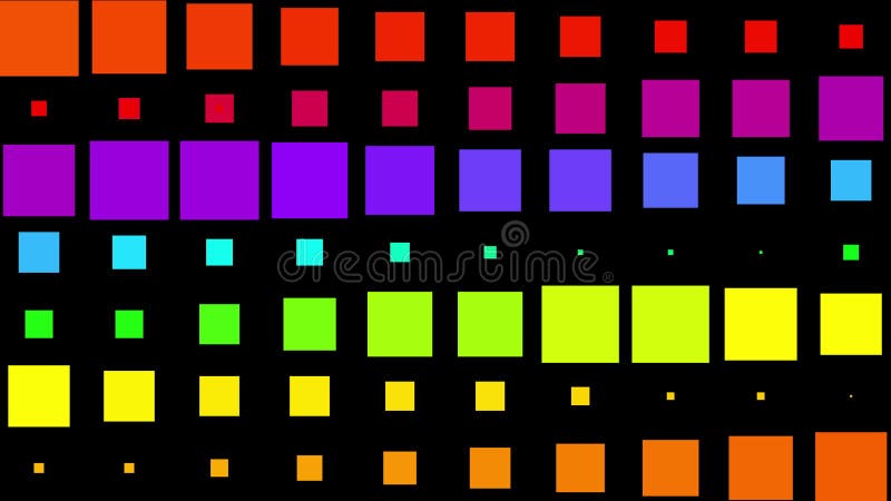 4k Vj Square Neon Light Array Matrix Background&cube Big Data Database ...