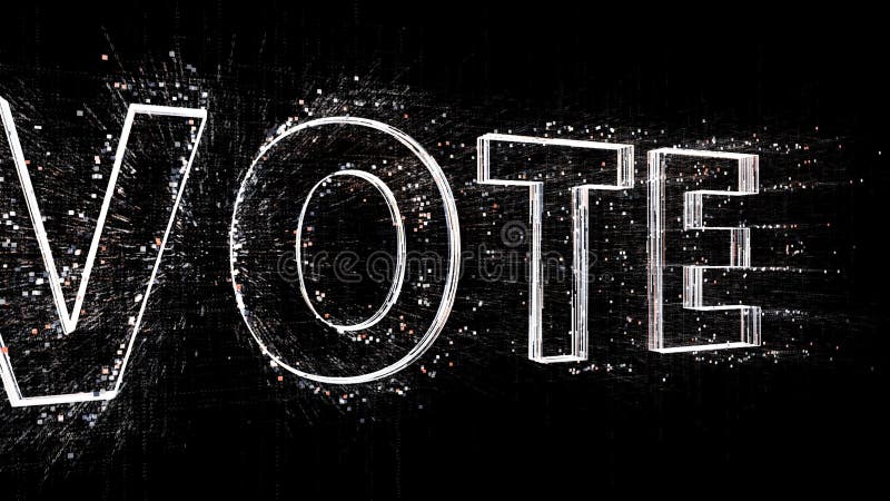 4k VOTE Word,Matrix Binary Computer Code Text Particle Design Animation ...