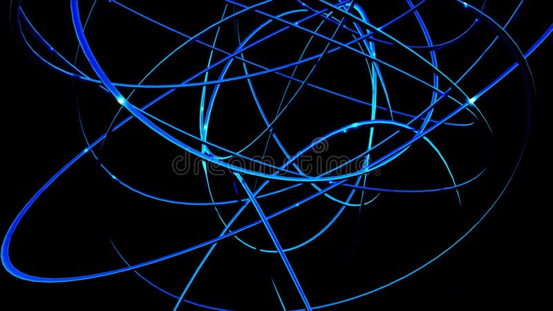 4k Wavy Blue Lines Abstract Background Digital Rendering Stock Footage ...