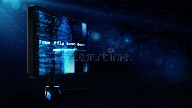 4k Your Files Encrypted Security Program Code Security Interface Loop Animation Stock Footage