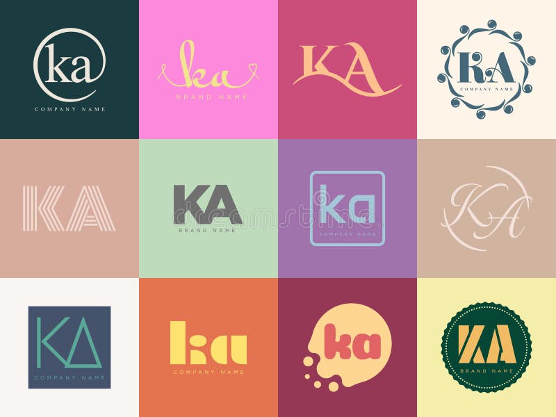 KA Logo Company Template. Letter K and a Logotype Stock Illustration ...