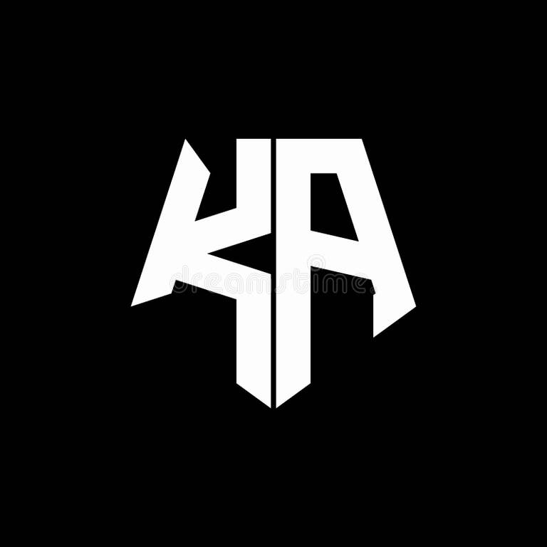 KA Logo Monogram with Pentagon Shape Style Design Template Stock Vector ...