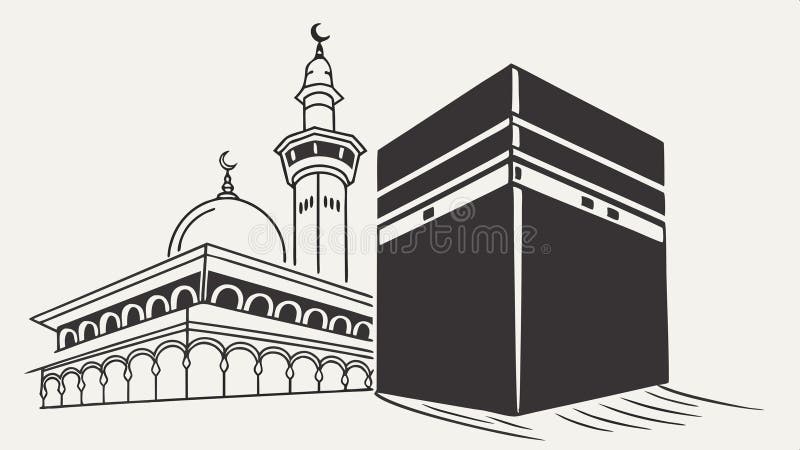 Kaaba Cube Islamic Architecture Structure Vector Design Generative AI ...