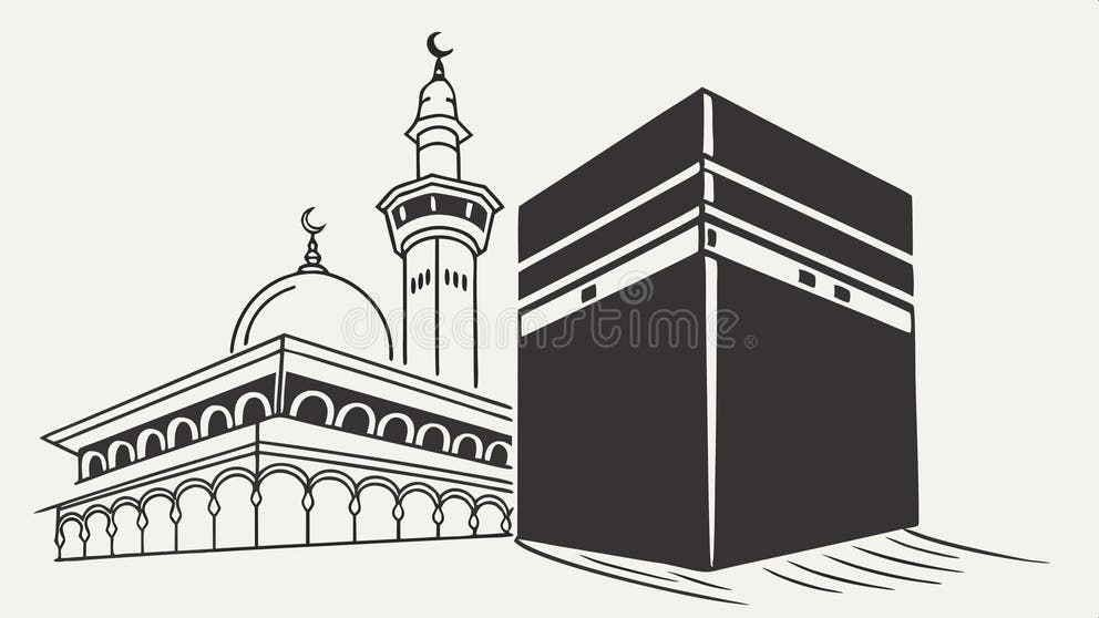 Kaaba Cube Islamic Architecture Structure Vector Design Generative AI ...